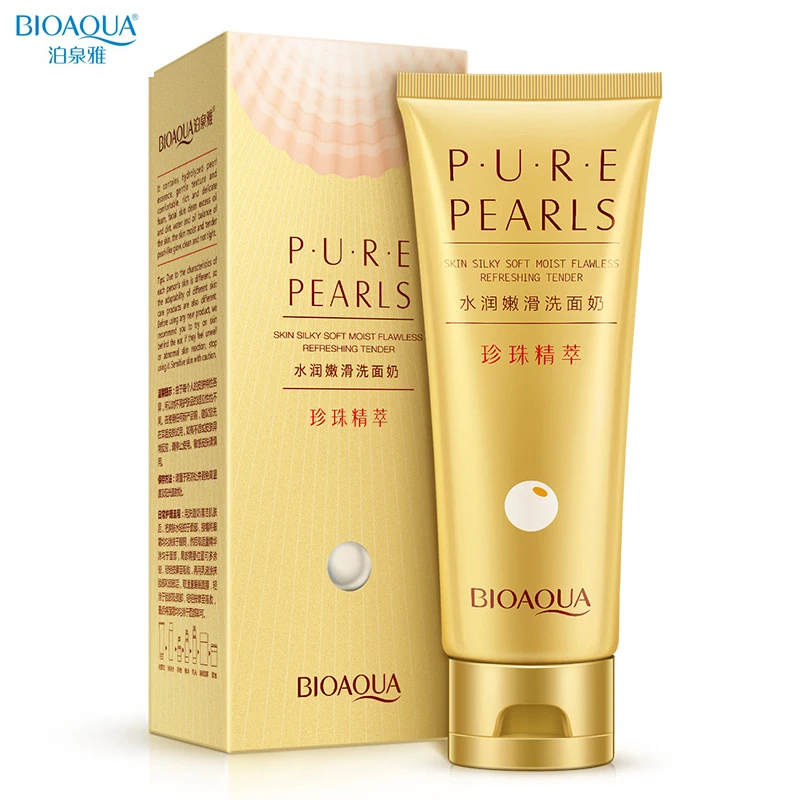 Bioaqua Pure Pearls Extract Essence Facial Cleanser Skin Care Cleaning ...