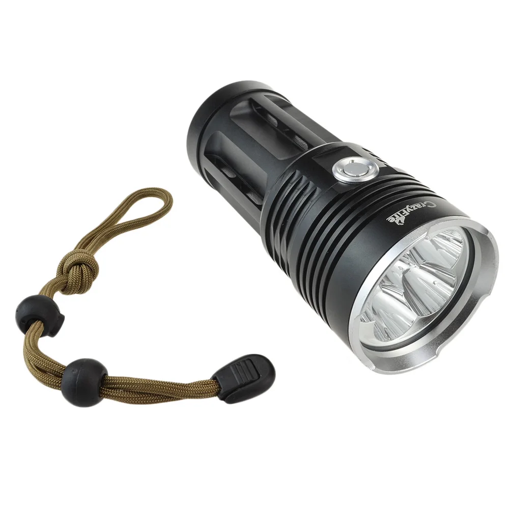 CrazyFire 6000 Lumen Flashlight Super Bright 5 Cree XML T6 Camping ...