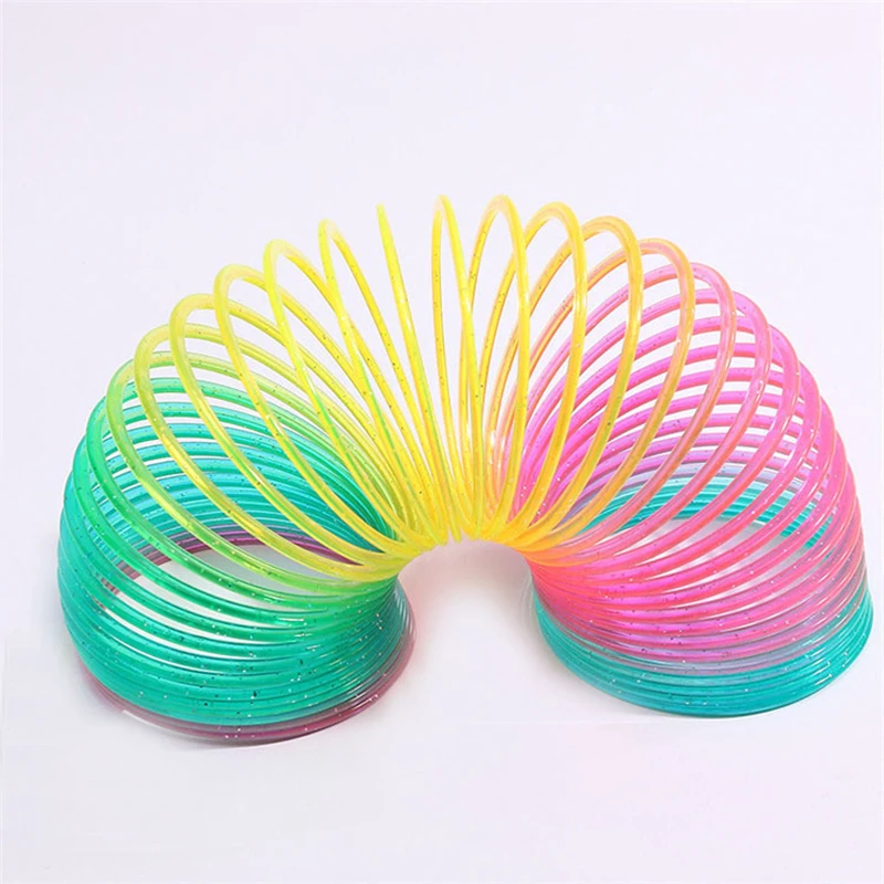 Magic Plastic Slinky Rainbow Spring Stress Relieve Colorful New ...