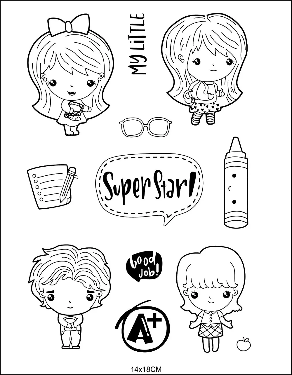 Super star stamp Clear Stamp for Scrapbooking Transparent Silicone ...