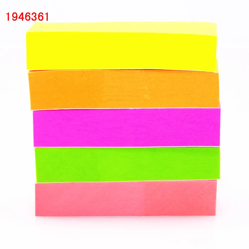 500 sheets Fluorescent paper Self Adhesive Memo Pad Sticky Notes ...