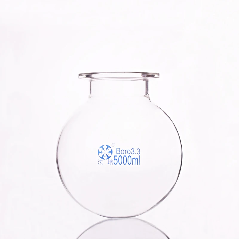Single layer spherical round bottom open reactor bottle,Capacity 5000ml ...