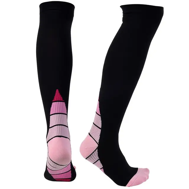 Elastic Compression Socks with Thickened Heel