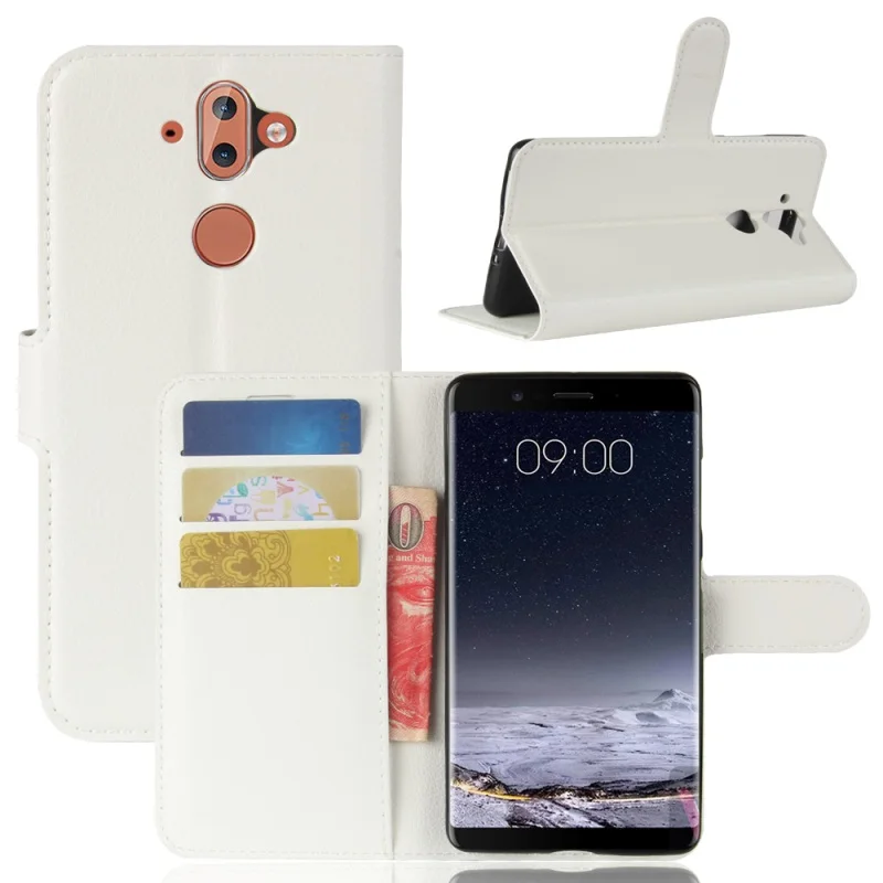 For Nokia 9 Back Cases Flip Wallet PU Leather Magnetic Flip Fundas ...