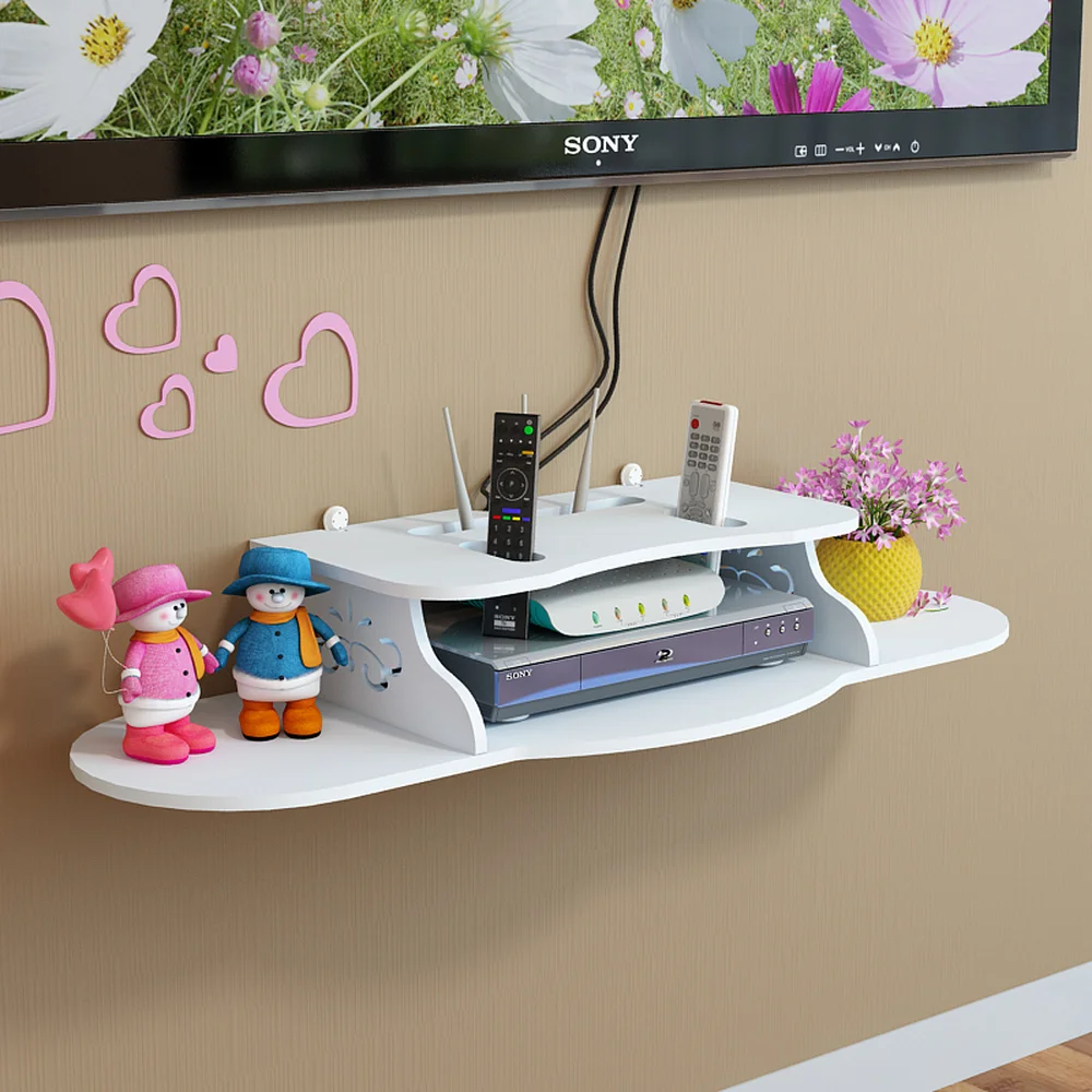 TV set-top box rack without perforation shelf living room TV wall ...