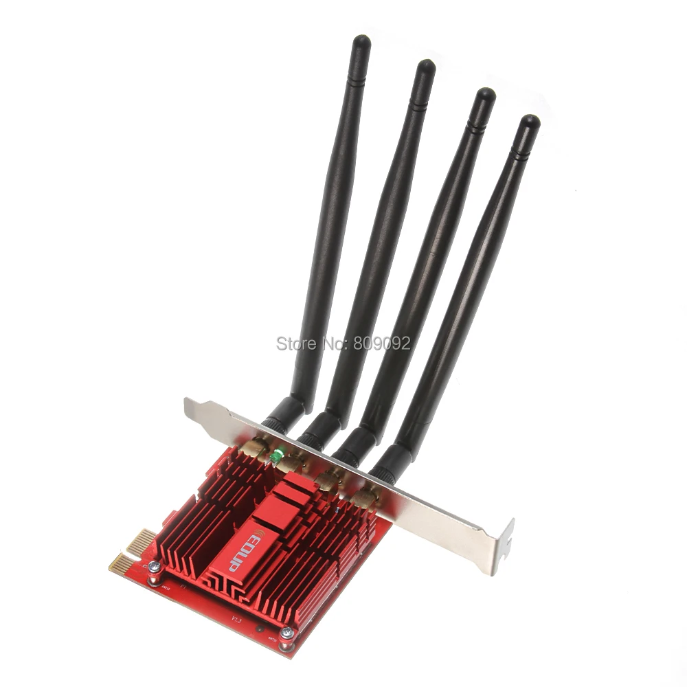 Dual Band 1900Mbps PCI Express Wireless WiFi Adapter 802.11AC 2.4/5Ghz ...