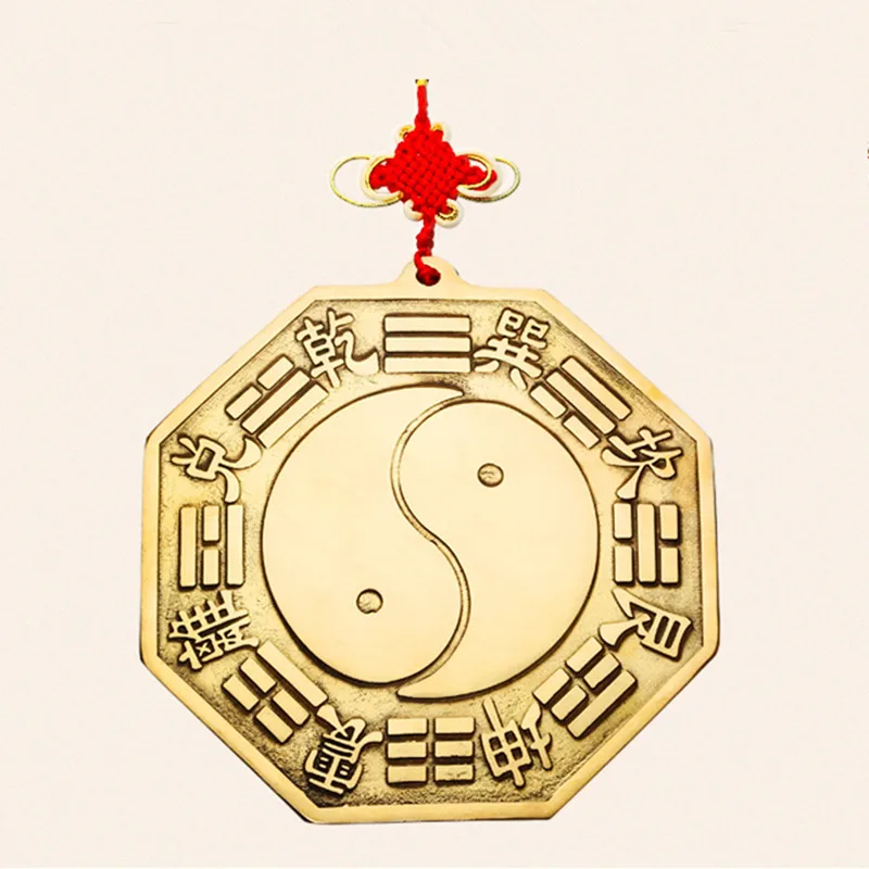 Pure copper gossip mirror brass tai chi concave convex mirror flat ...