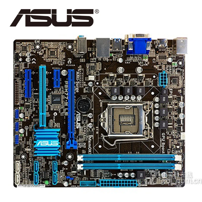 Asus P8H77-M le Escritorio Motherboard H77 Socket LGA 1155 i3 i5 Utiliza Placa Base i7 DDR3 16G ...