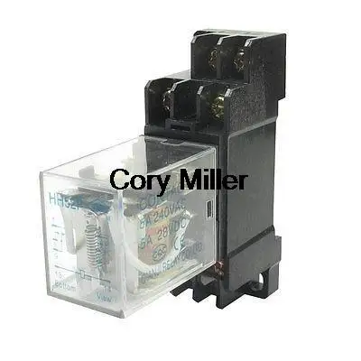 HH52P-MY2NJ-AC-200V-220V-8-Pin-Connecting-DPDT-Electromagnetic-Relay-w ...
