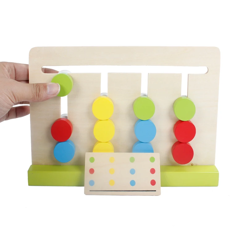 Baby Educational Toys Montessori Education Four Colours Game Beech Wood ...