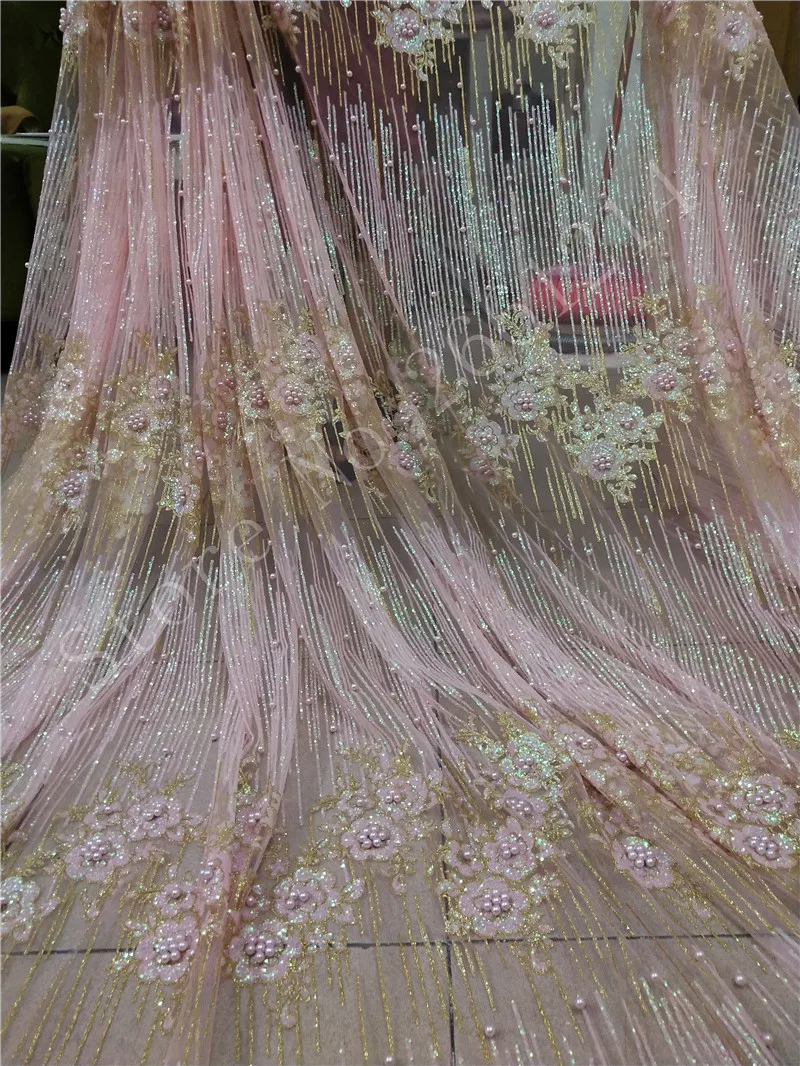 Tela de encaje de tul brillante para vestido de novia, tejido de red ...