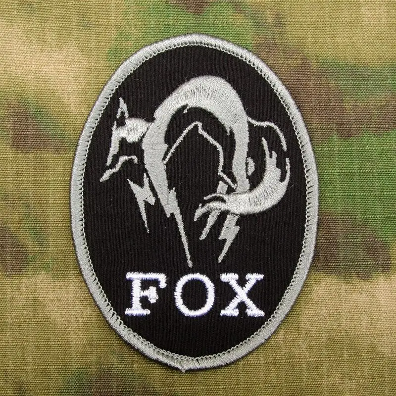 Grey MGS FOX HOUND Special Force Group Ghost Embroidered patch B3263 ...