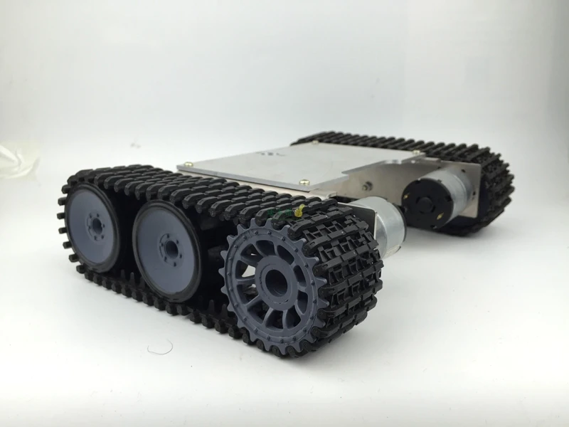 합금 금속 로봇 탱크 섀시 나일론 트랙 크롤러 캐터필러 벨트 추적 차량 로봇 섀시 Arduino Diy 스마트 자동차용