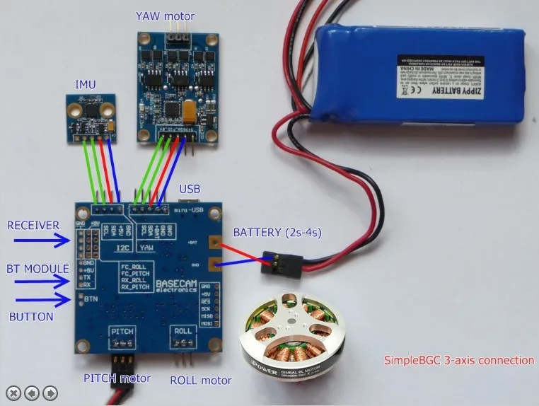 Alexmos V2.2 Firmware Simple Brushless Gimbal Controller With Imu And 3 ...