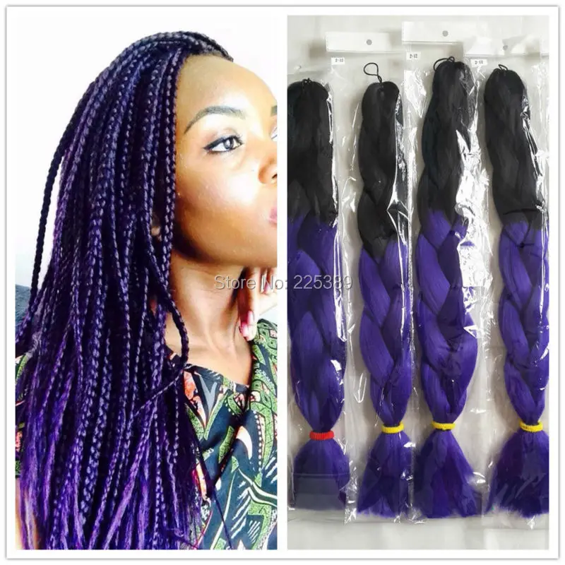 Purple Ombre Box Braids