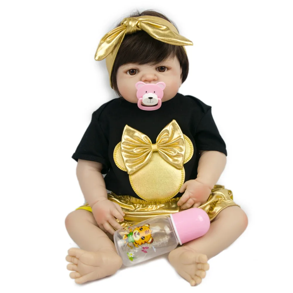 forrsdor 22inch 57cm chram baby simulation newborn baby girl with ...