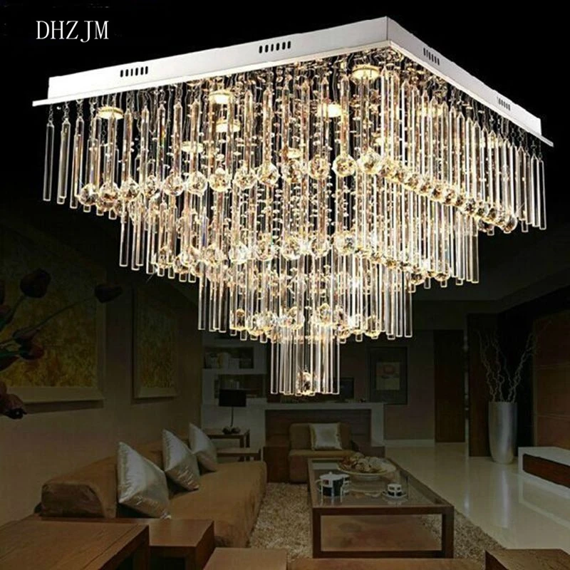 Free-Shipping-Lustre-Living-Room-Lighting-Square-Modern-Crystal ...