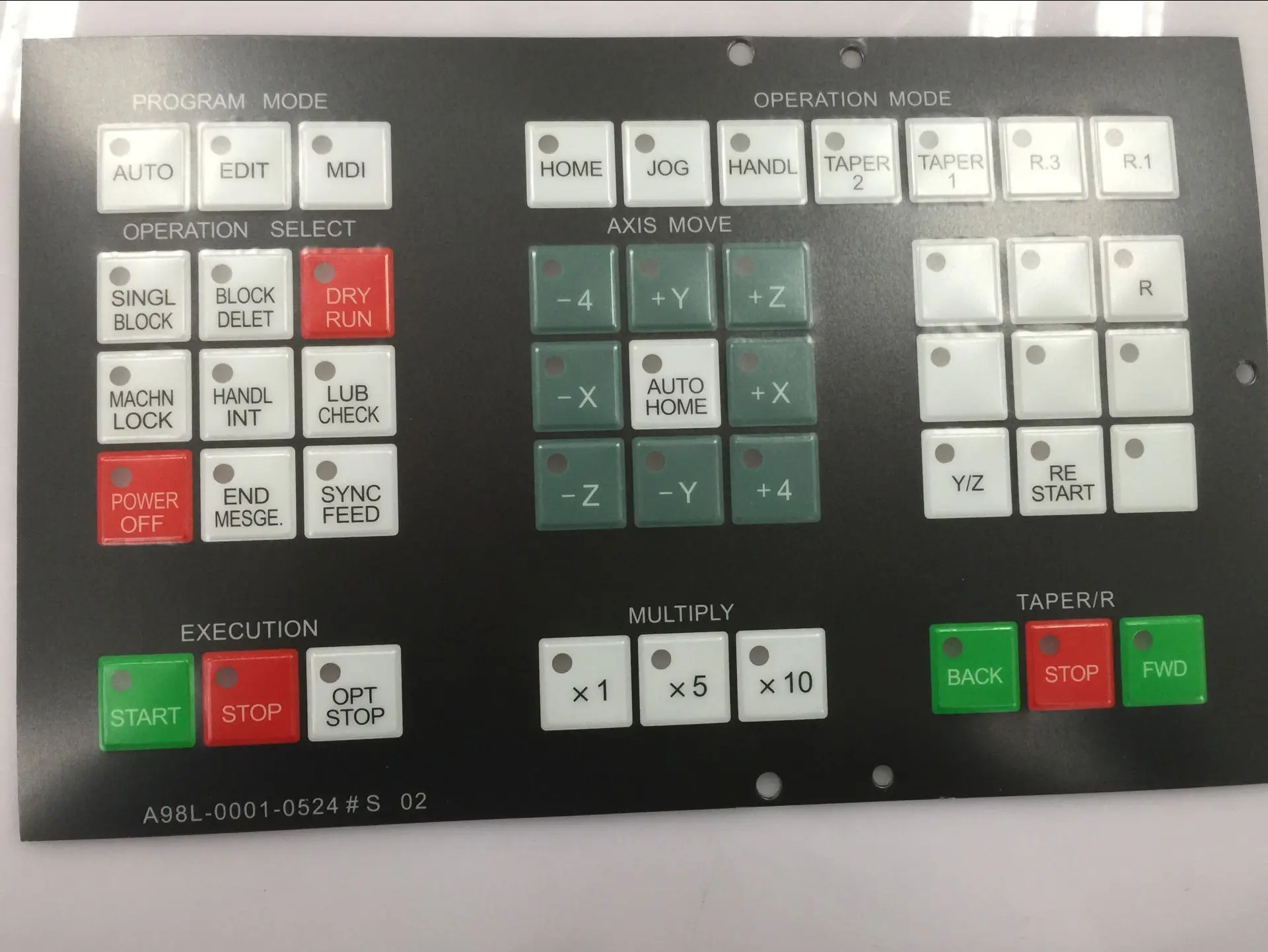 A98l 0001 0524 S 02 Cnc Hmi Membrane Keypad Buttons For Fanuc Machine Operator Panel In