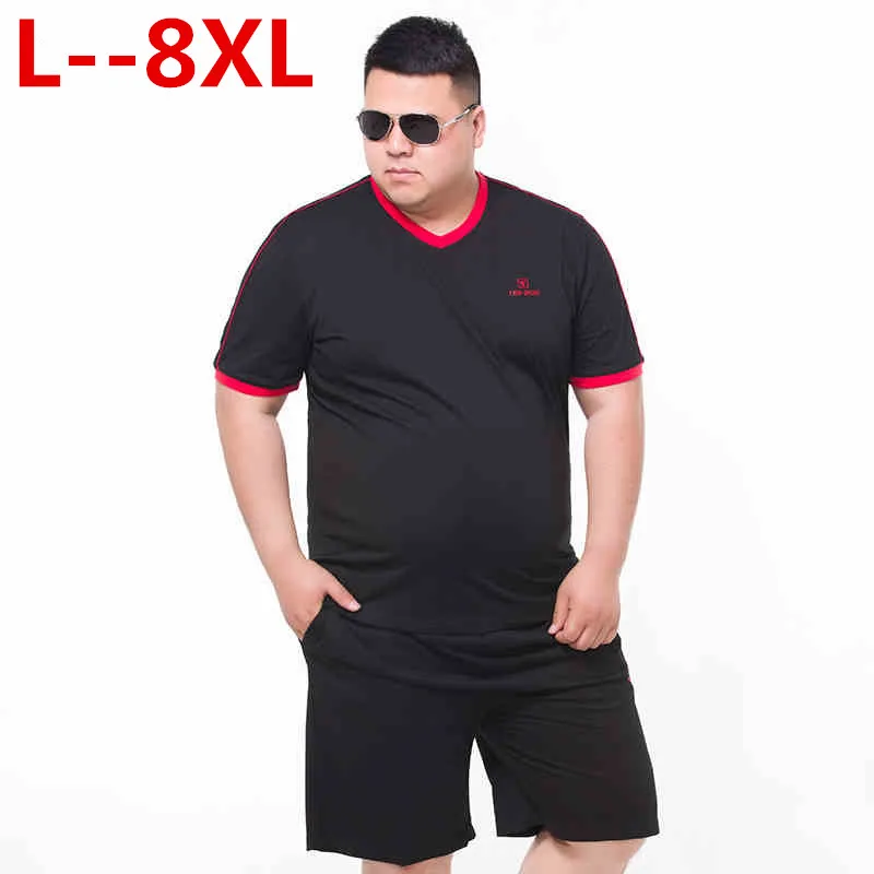 big size 10XL 8XL 6XL 5XL 4XL Brand New Summer Short Sleeve T shirts Men 2018 Cotton Fashion ...