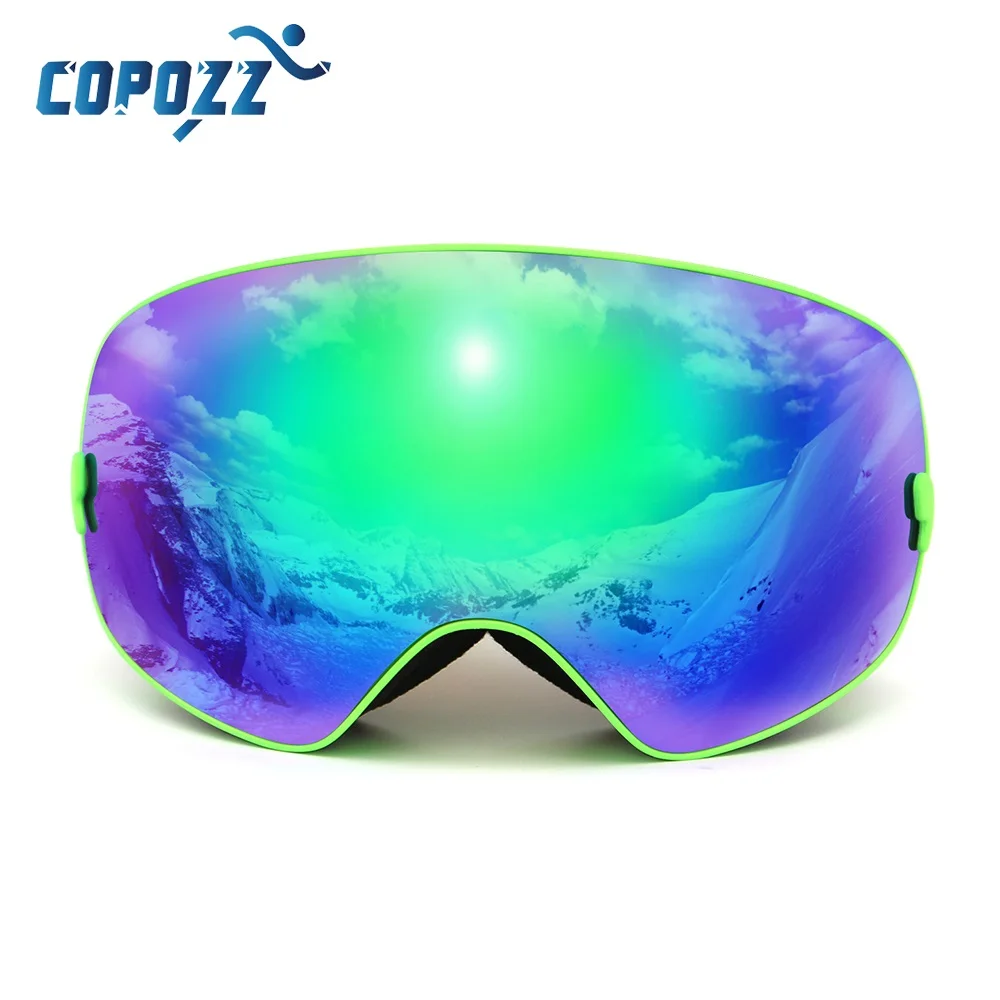 Copozz Brand Ski Goggles Double Lens Uv400 Anti Fog Unisex Snowboard