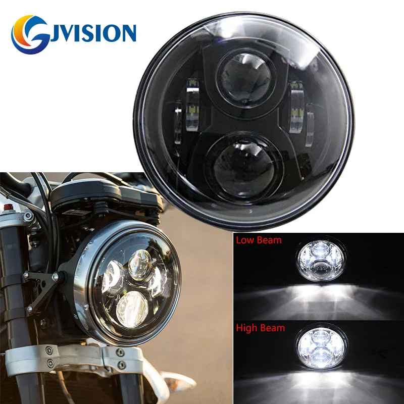 Round 7 Inch LED Headlight 60W High/Low Beam DRL Projector Headlamp For ...