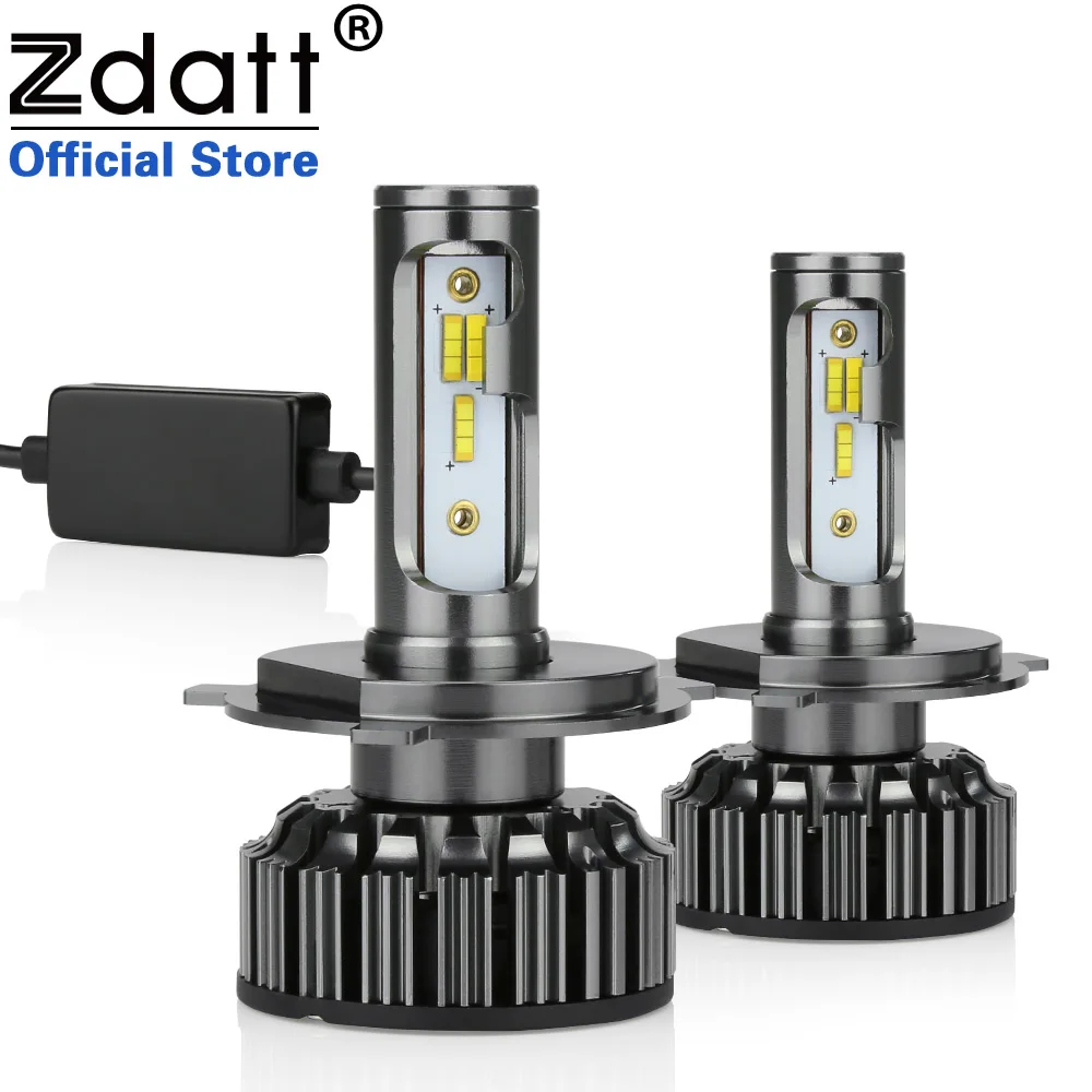 Zdatt LED Car Headlight Bulb H7 H4 H1 H11 Lights Canbus 10000LM 100W ...
