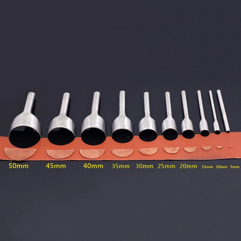 5 50mm Semicircle Handwork Leather Tool Round Fillet Shaped Belt Punch ...
