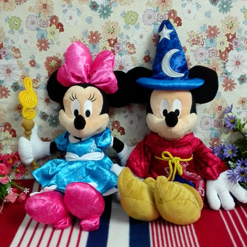 2pcs Fantasia Sorcerer Mickey Mouse Plush Toy Doll 56cm Kids Soft Toys ...
