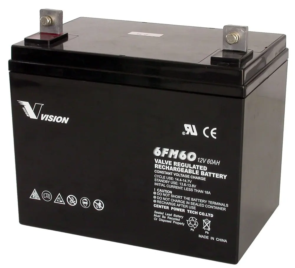 Sealed Lead Acid battery 12V 60Ah Deep Cycle Battery VISION 6FM60D ...