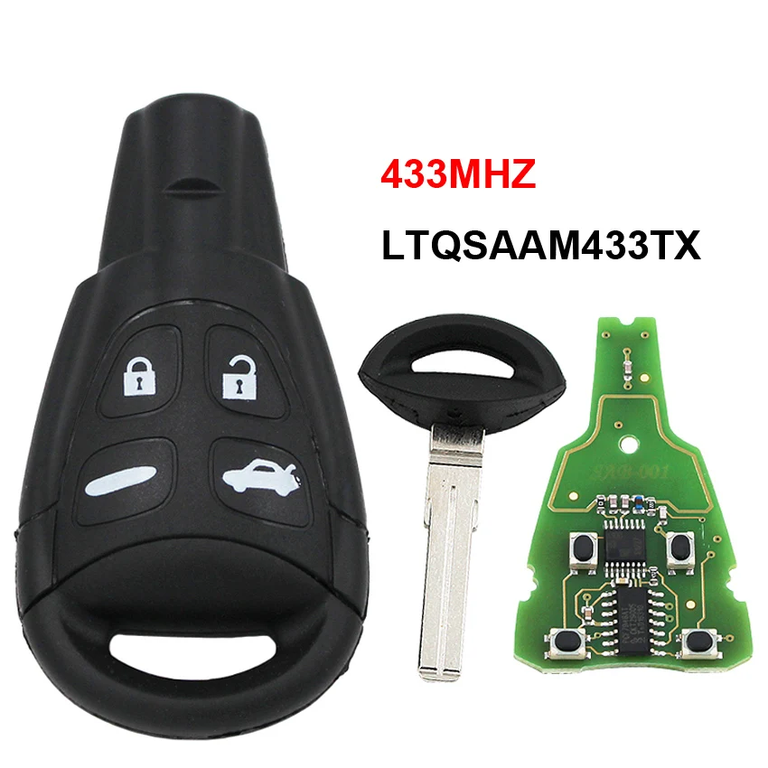 4 Button Remote Control Key Smart Car Key Fob 433mhz Ltqsaam433tx With
