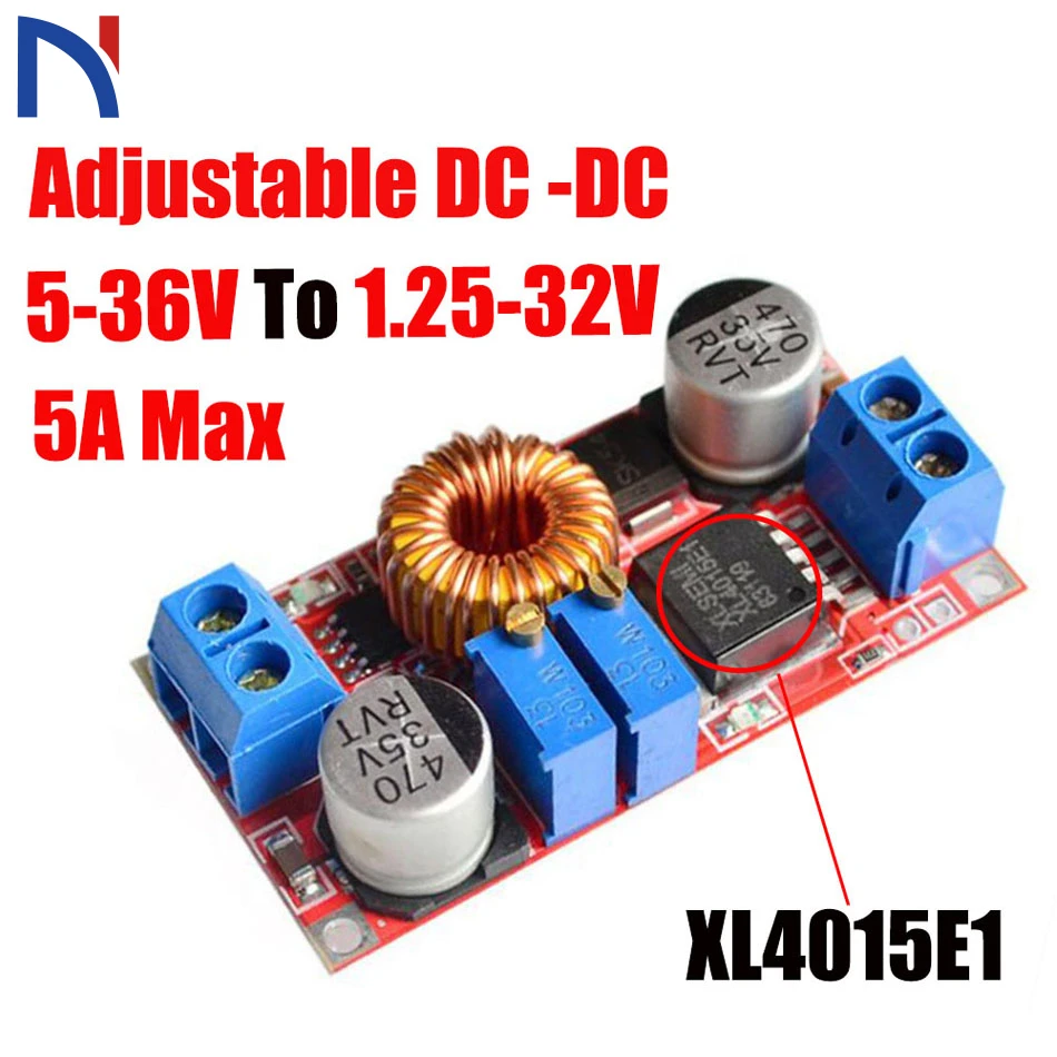 5A XL4015 E1 XL4015E1 DC to DC Lithium Battery Step down Charging Board Led Power Converter ...