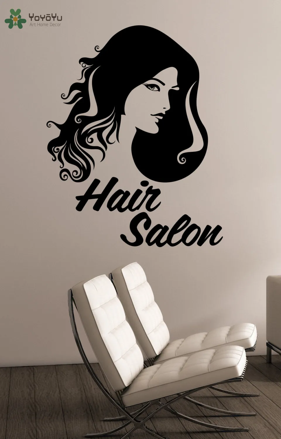 Yoyoyu Hair Salon Wall Stickers Vinyl Girls Beauty Salon Wall Decal