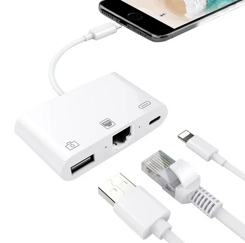 Mobile phone network cable converter for iPhone wired network card ...
