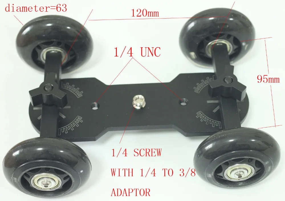 New-Glide-Gear-Video-Dslr-Camera-Table-Top-Skater-Dolly-Kit-Roller ...