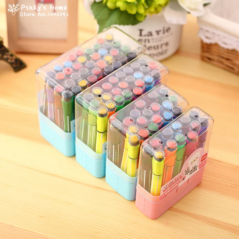 Cute Kids Drawing Pens Stamp Children Washable Watercolor Pen Graffiti ...