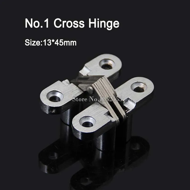 10pieces 13x45mm Invisible Concealed Cross Door Hinge Stainless Steel ...
