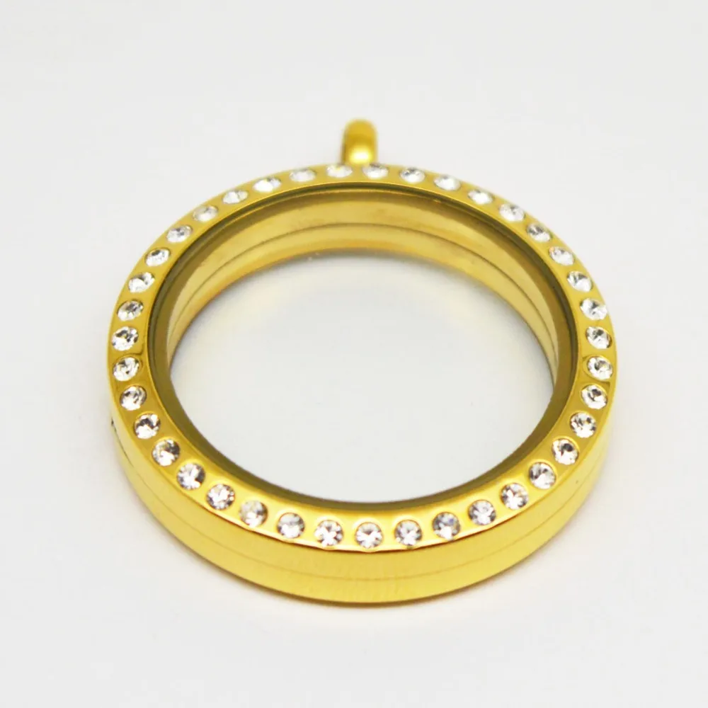 30mm round gold magnet crystal 316 stainless steel Memory living glass ... 30mm round gold magnet crystal 316 stainless steel Memory living glass ...