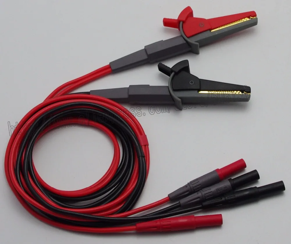 LCR Meter Test Leads Lead Terminal Kelvin Clip Test Probes 4 Four Wires