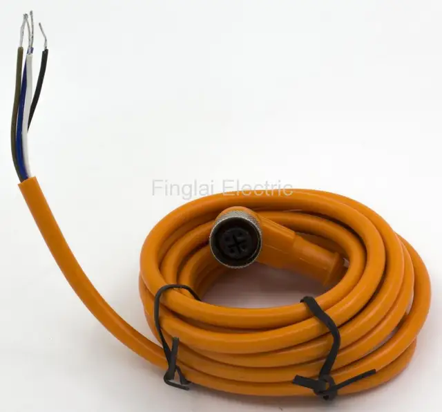 FSC12-FB-4 M12 2m PVC cable sensor connector 4 pins bend female head ...