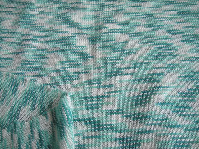 60" wide TR slub hacci sweater jersey knit fabric /space dyed sulb ...