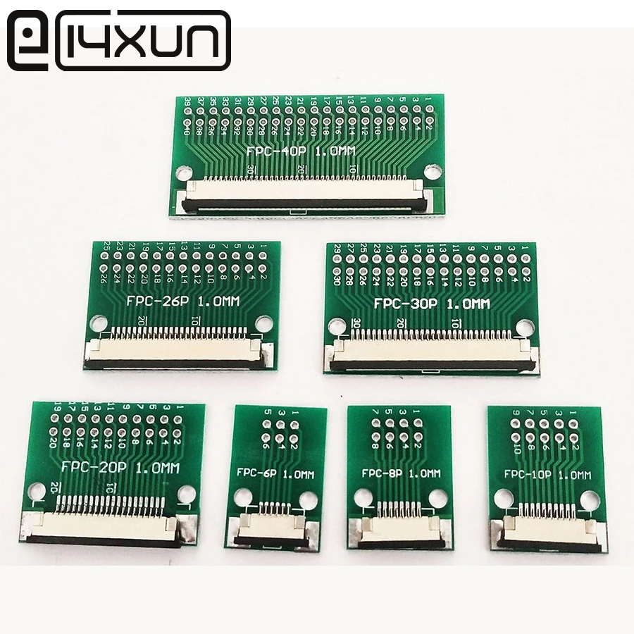 1pcs Fpc Ffc Cable 6 8 10 20 26 30 40 Pin 1.0 Mm Pitch Connector Smt Adapter To 2.54 Mm 1.00 ...