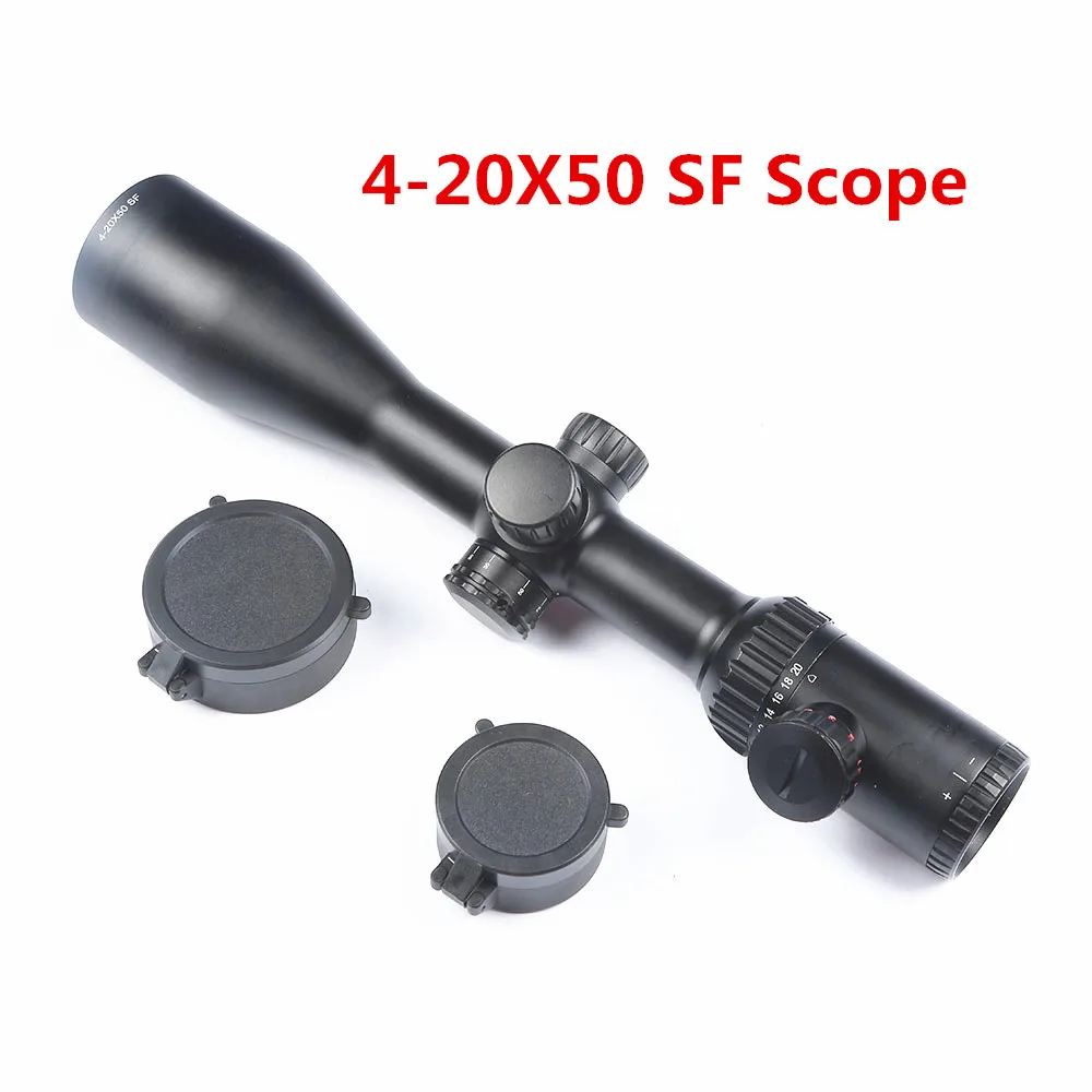Tactical 4 20X50 SF SFP Optics Riflescope Side Parallax Rifle Scope ...