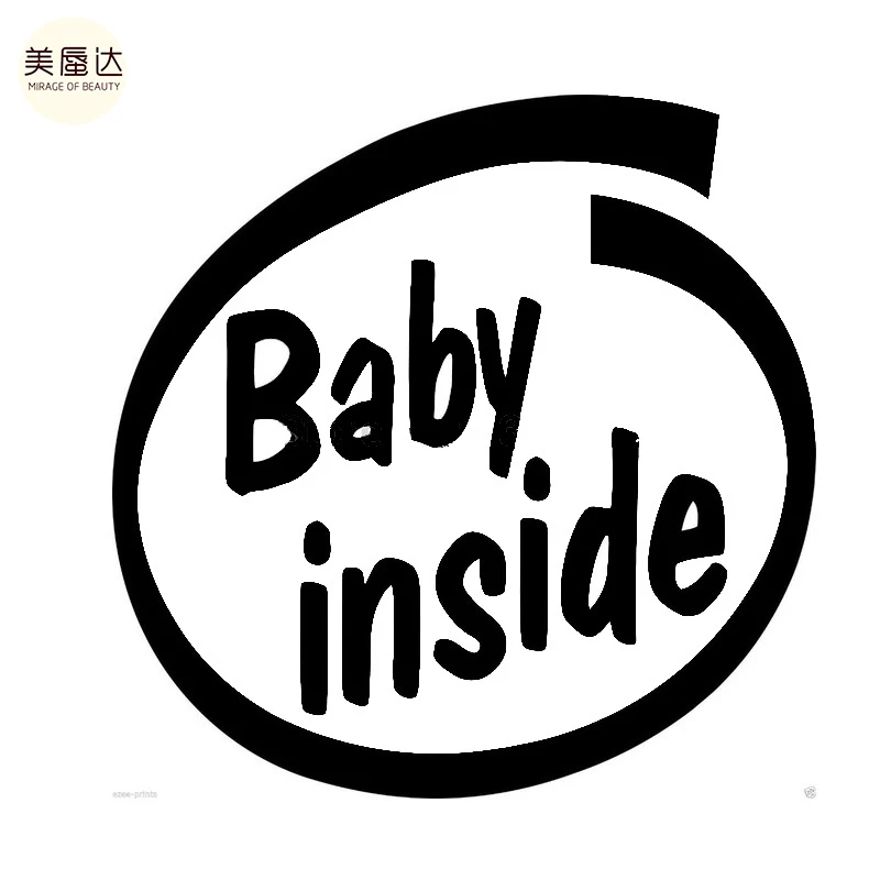 Funny Baby Inside Warning Letter Arts Reflective Waterproof Car ...
