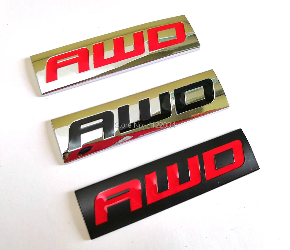 AWD Back Emblem Badge Trunk Sticker Decal For TOYOTA HONDA MITSUBISHI ...