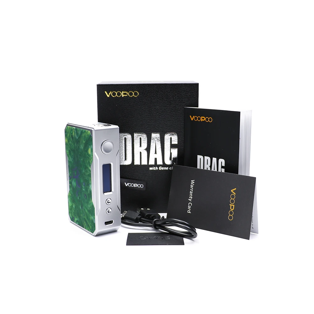 100% original VOOPOO DRAG 157W mod carbon fiber version TC Box Mod e ...