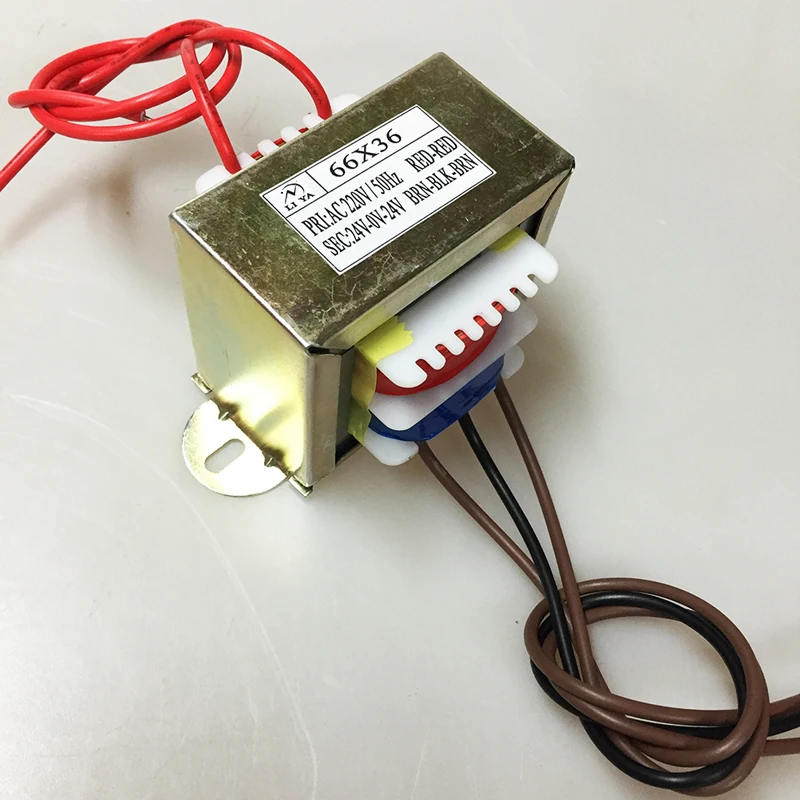 EI66 35W 50/60Hz EI Power Transformer 35VA Input AC220V Output Dual 15V ...