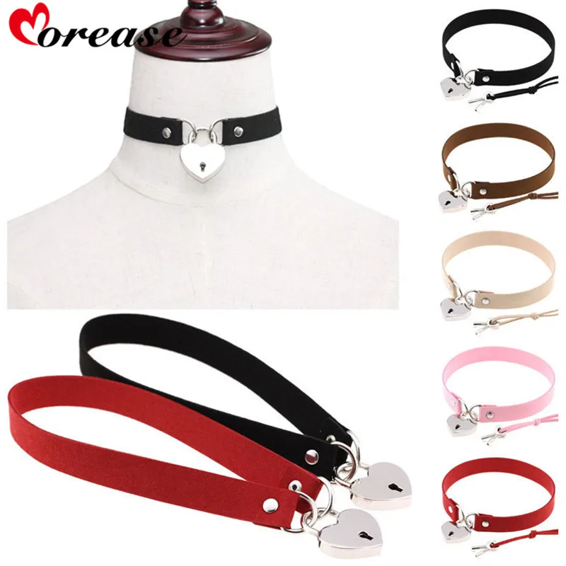 Morease Bondage Punk Lock With Key Collar Women Sexy Necklace Slave ...