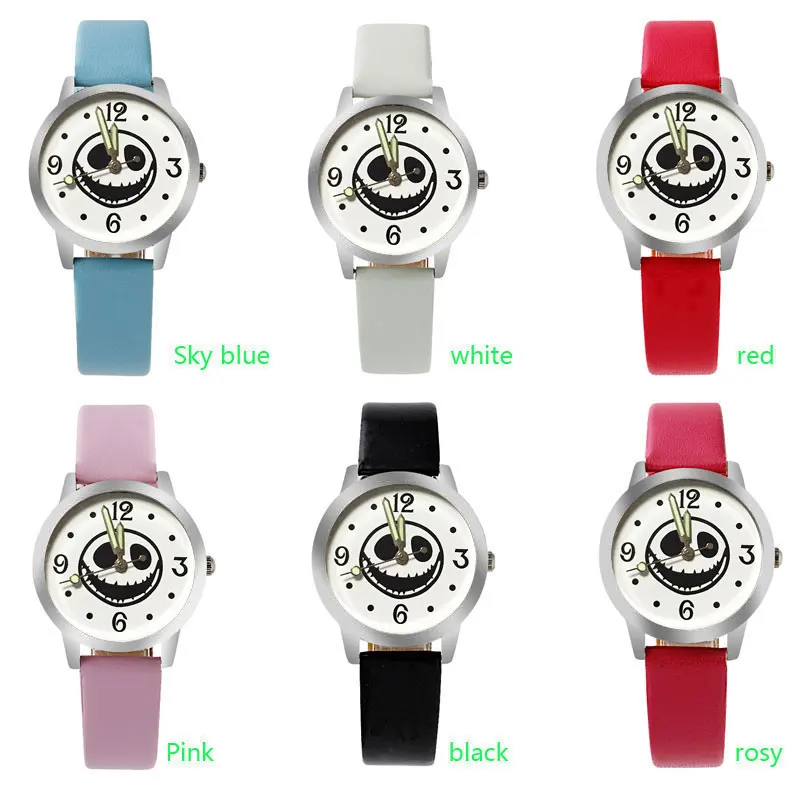 Kids Watches Smiling face Leather strap Wristwatches For Student ...