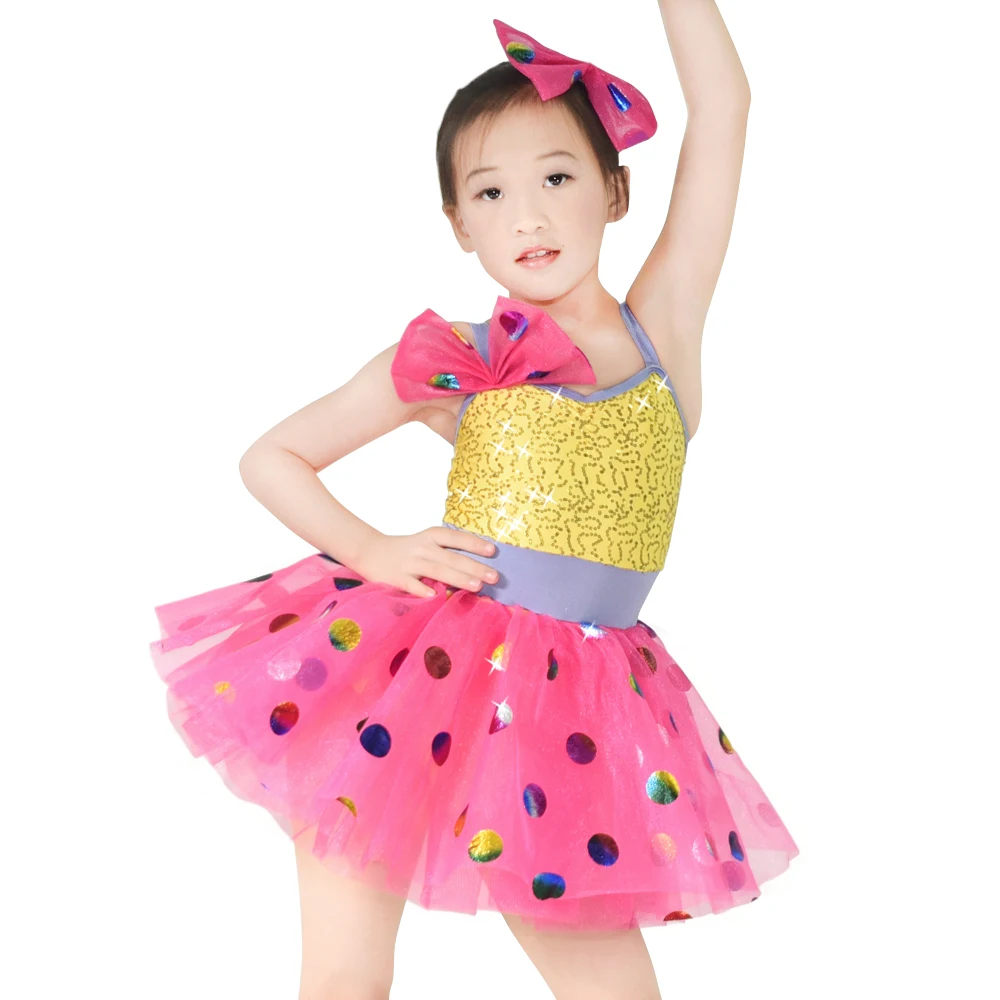Buy Midee Camisole Sequins Polka Dots Girls Dance Costume Dress Ballet Dance