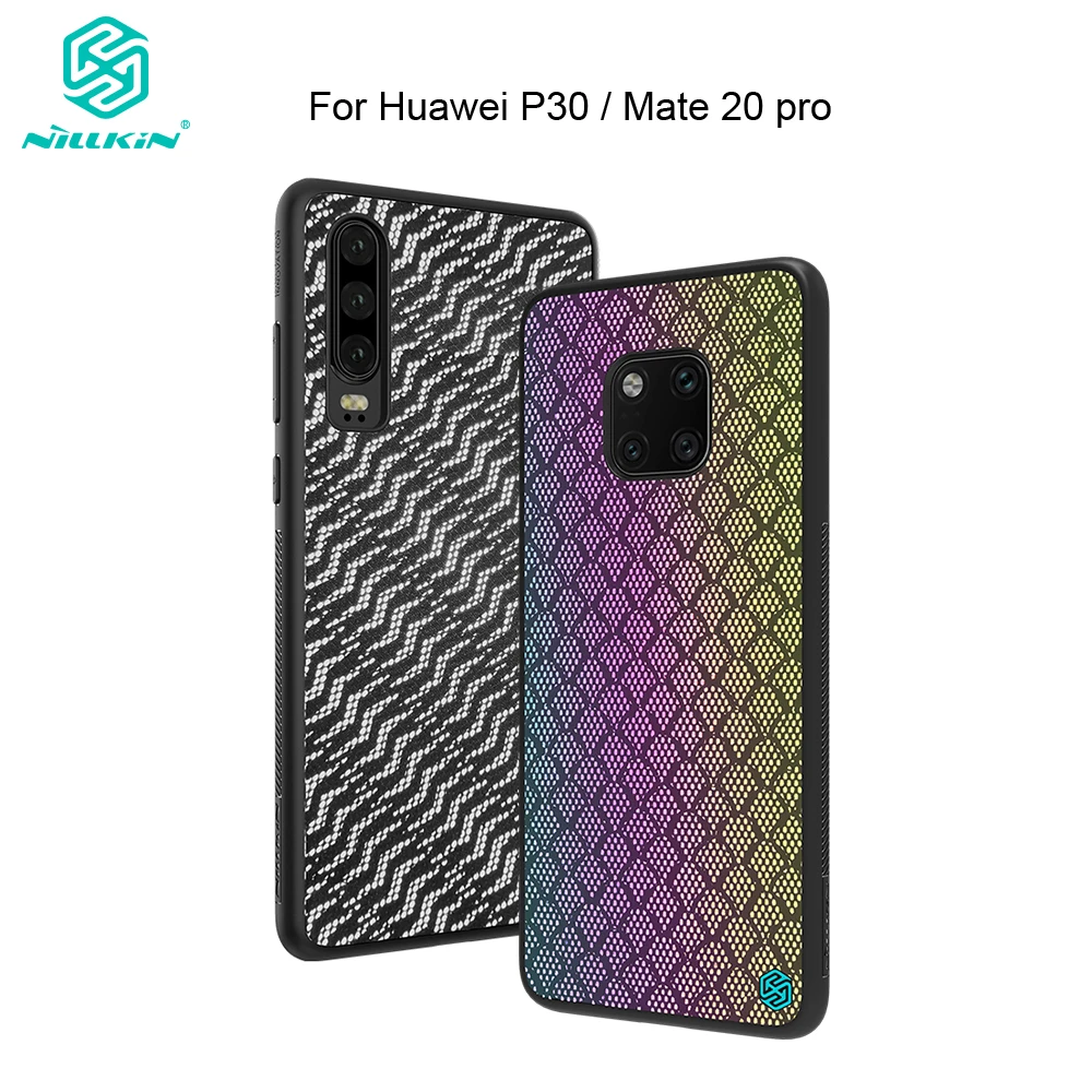 Nillkin funda rígida de PC brillante para Huawei Mate 20 Pro/P30, cubierta de malla tejida de ...